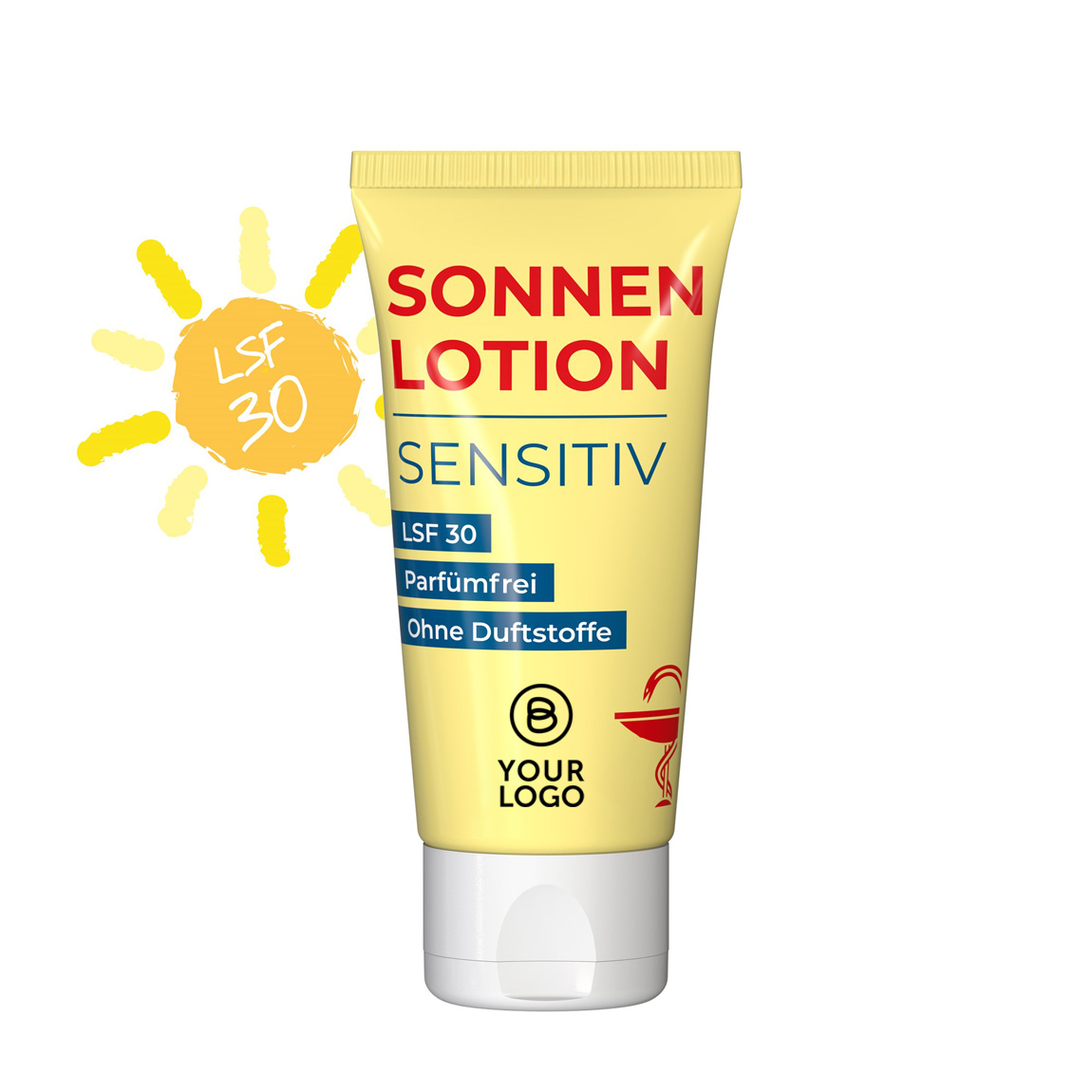 PROTECT Sensitive, Sonnenmilch, LSF 30 mit deinem Logo | BERENDSOHN